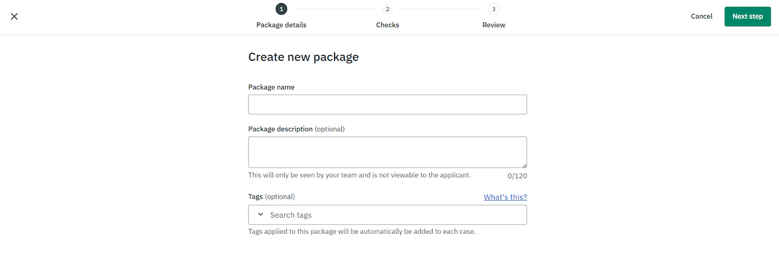 Managing Packages Portal