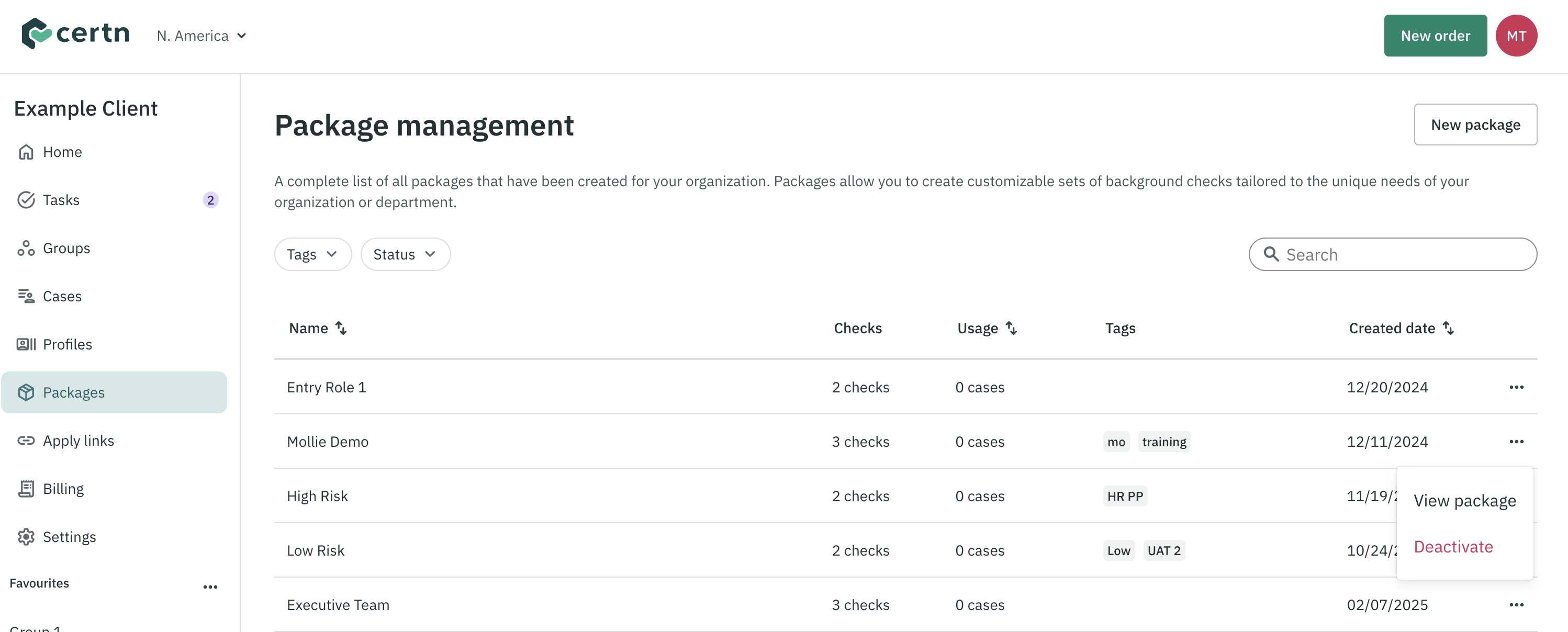 Managing packages – Portal