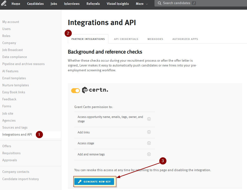 Lever ATS | Integration setup guide – Portal