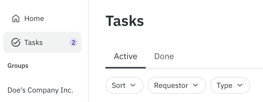Tasks – Portal